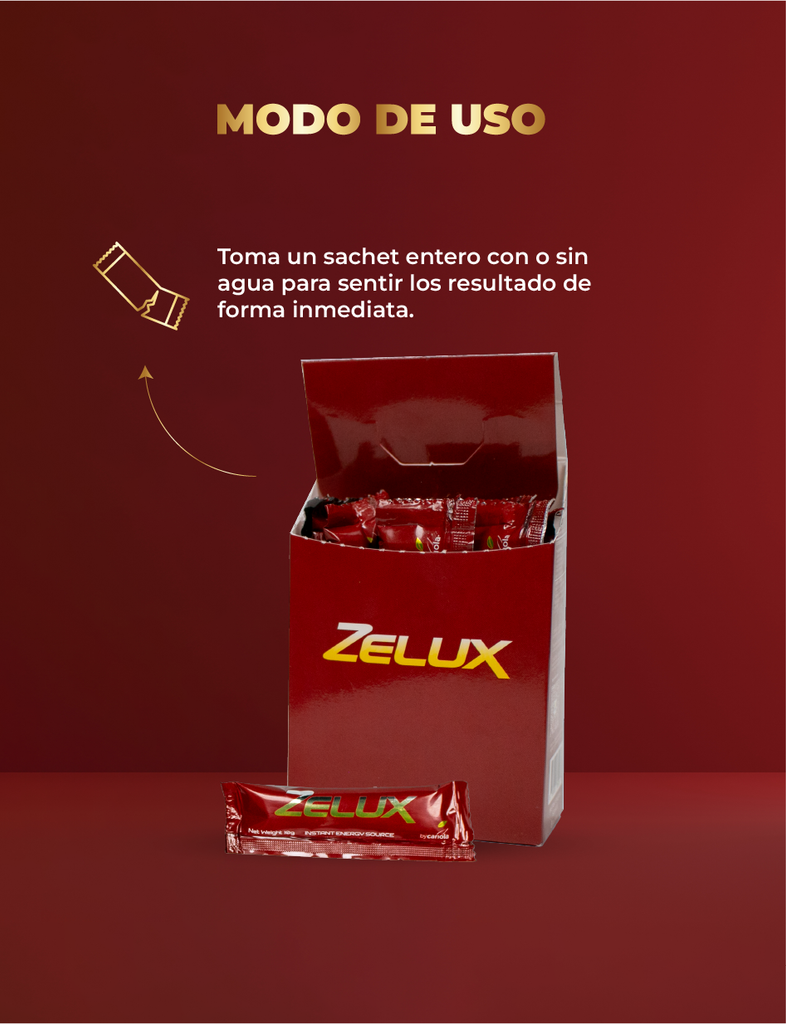 Zelux | Box with 8 Sachets x3 | Energy To Go – By Cariola