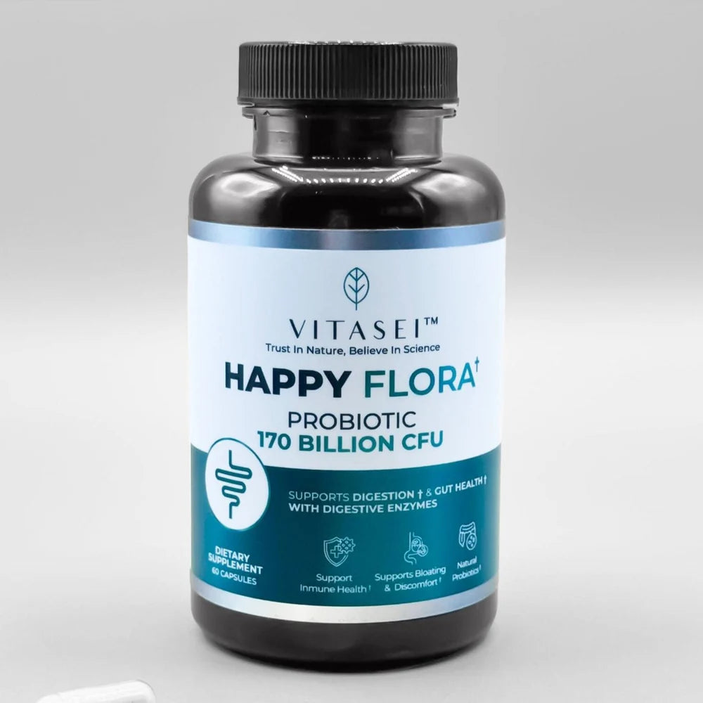 Happy Flora - Suplemento Probiótico con 170 mil millones de UFC para u ...